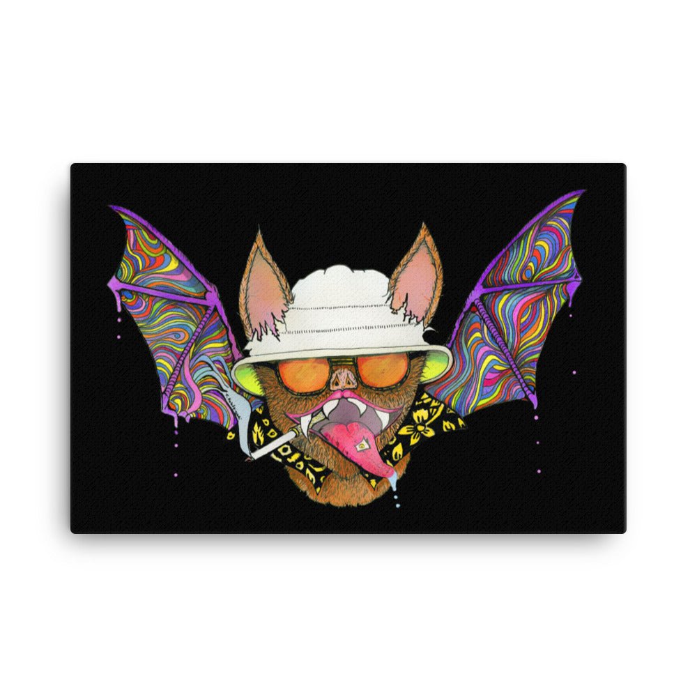 Hunter S. Thompson Psychedelic Bat Canvas Print – Libertarian Country