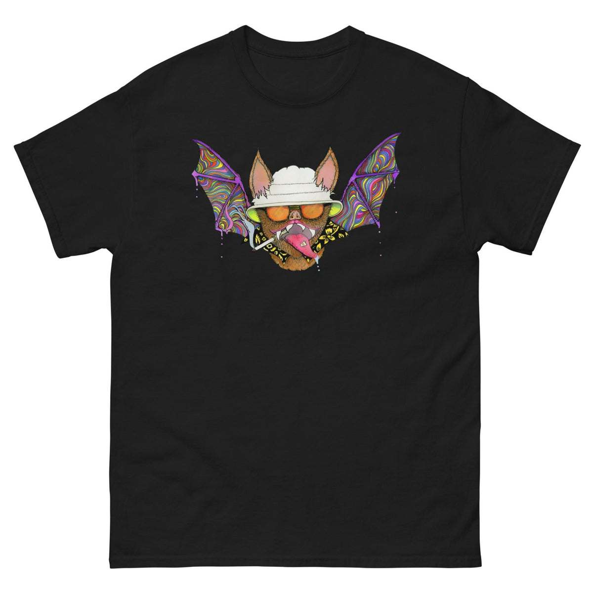 Hunter S. Thompson Psychedelic Bat Heavy Cotton Shirt – Libertarian Country