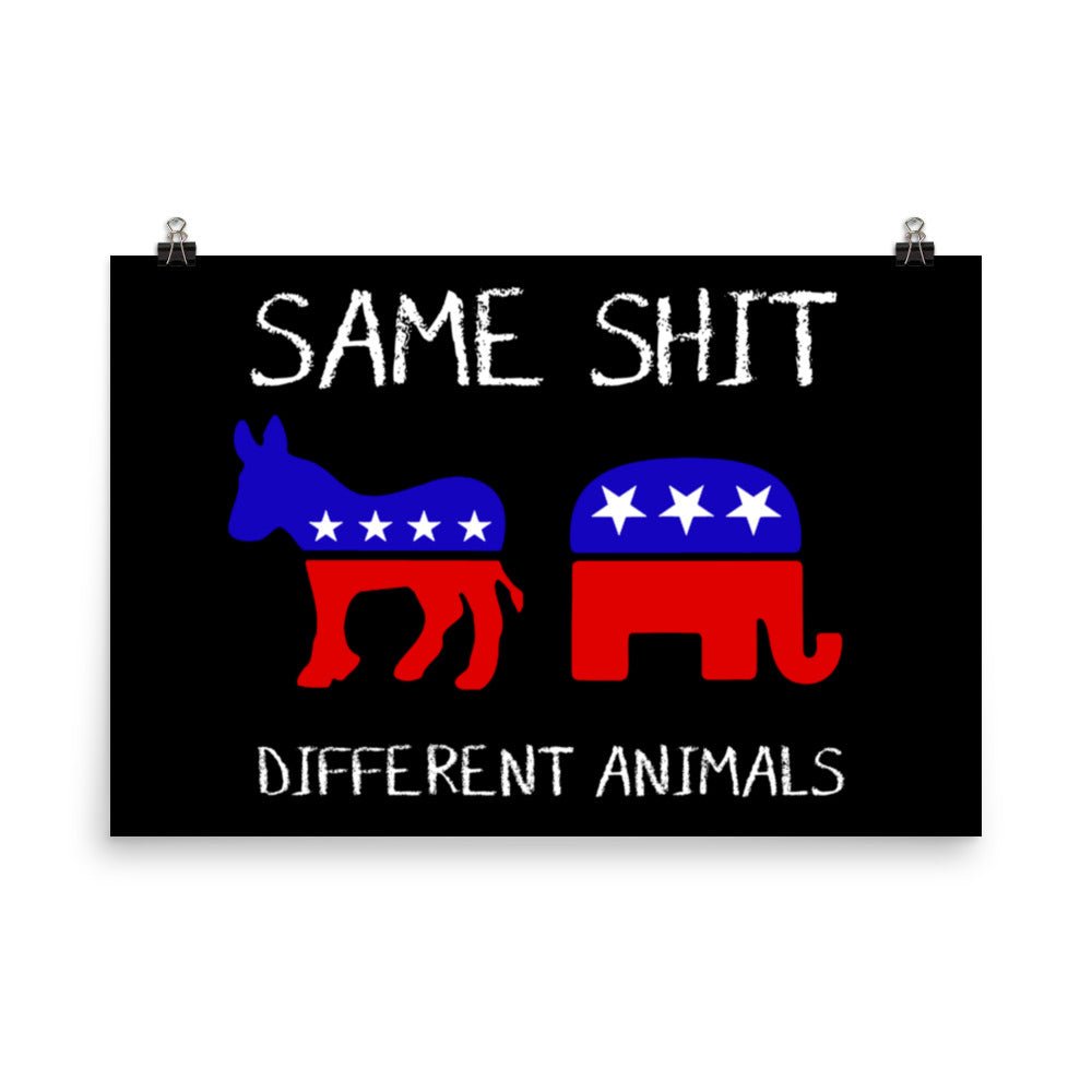 Same Shit Different Animals Poster – Libertarian Country
