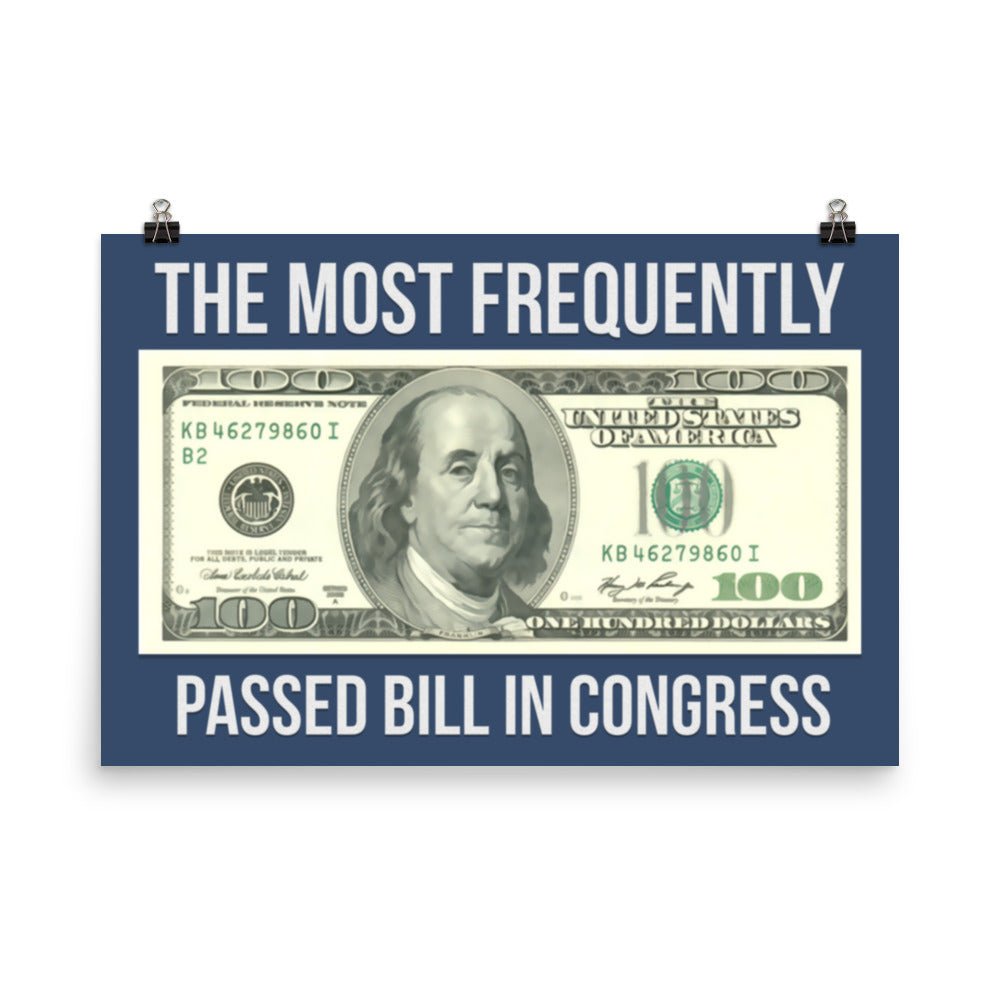 The Most Frequently Passed Bill in Congress Poster – Libertarian Country